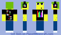 The yellow DJ slime Minecraft Skin