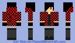 Red Emo Minecraft Skin