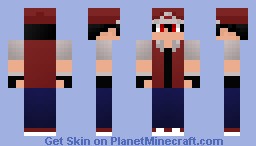Pokemon trainer Red Minecraft Skin