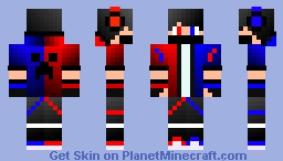 Blue red Minecraft Skin