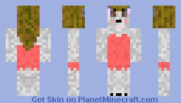 Ware wolf Girl (+ears and nose) Minecraft Skin