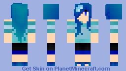 Water Elemental Girl Minecraft Skin