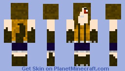 Brown Wolf Girl Minecraft Skin