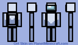White Among Us Crewmate Minecraft Skin