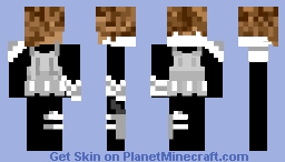 Cool white vest with armor kinda Minecraft Skin