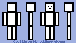 White Skin With Black Border Minecraft Skin