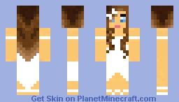 White Dressed girl Minecraft Skin
