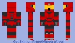 Red Spartan Minecraft Skin