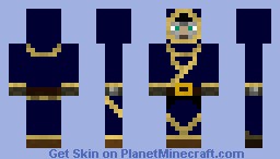 A Wizard in blue&gold robe Minecraft Skin