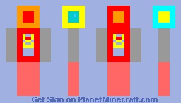 Box head rainbow guy Minecraft Skin