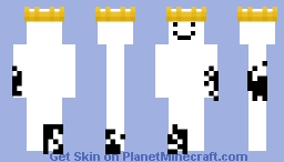 White Blob With Crown Minecraft Skin