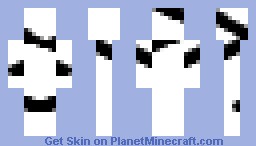 white and black ghost Minecraft Skin