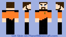 Orange Star Trek uniform Minecraft Skin