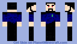 Evil blue Xephos Minecraft Skin