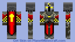 Yellow/red knight Minecraft Skin