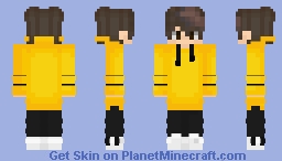 Boy With Yellow Hoodie (Slim) Minecraft Skin
