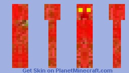 Yellow eyed creeper Minecraft Skin