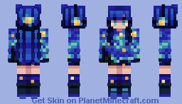 starry night girl Minecraft Skin