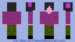 lonely kid with headphones Minecraft Skin