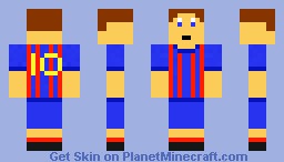 My Messy Messi skin (2012 jersey) FC Barcelona Minecraft Skin
