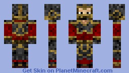red and gold armor Minecraft Skin