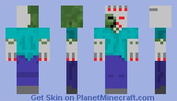 zombie robot (half) Minecraft Skin