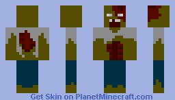 jawless zombie Minecraft Skin
