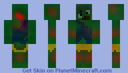 Undead Zombie Man Minecraft Skin