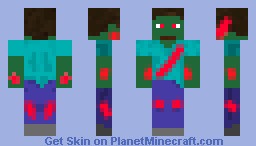 Zombie Steve Minecraft Skin