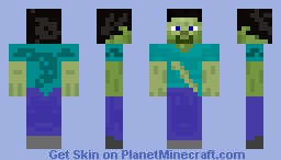 Minecraft Zombie Steve Skin