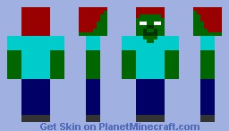Zombie Steve Minecraft Skin