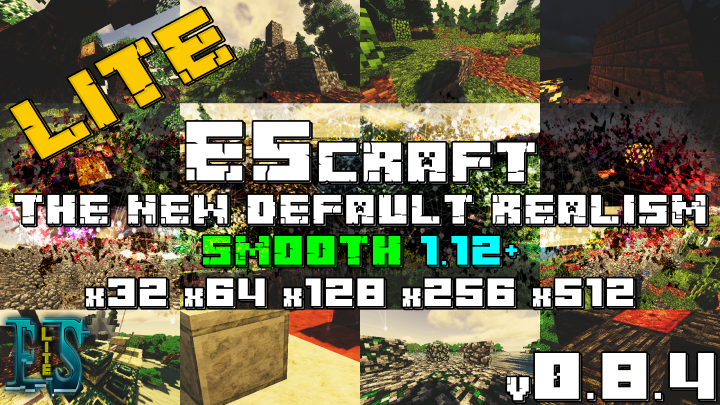 🔥 EScraft: BLOCKS - Default Realism - Smooth ☚Lite - x32 x64 x128 x256 ...