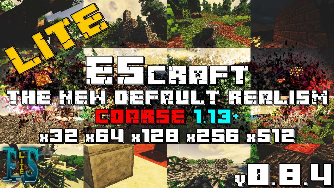 🔥 EScraft: BLOCKS - Default Realism - Coarse ☚Lite - x32 x64 x128 x256 ...