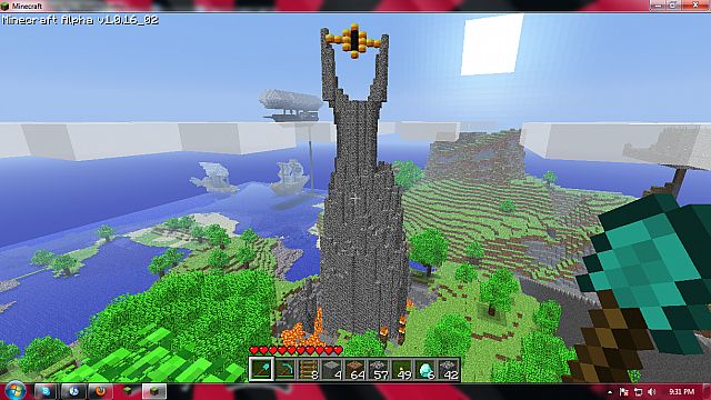 Tower of Barad-dur in Mordor LOTR Minecraft Map