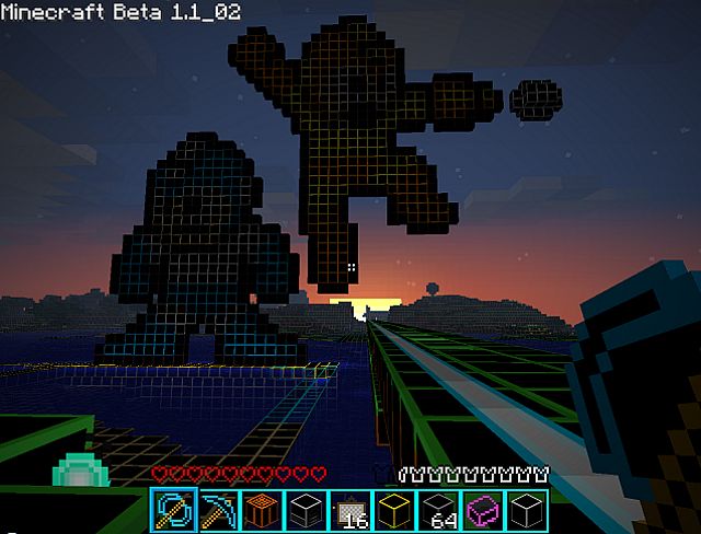 The Cel-Pak: TRON Grid Minecraft Texture Pack