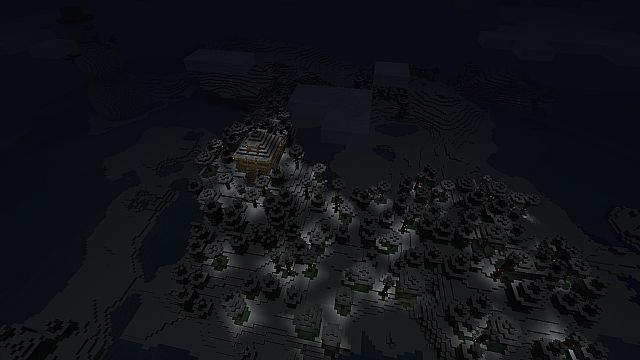 Winter Cottage and Ice Fishing Shack Minecraft Map