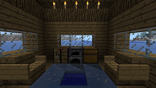 Winter Cottage and Ice Fishing Shack Minecraft Map