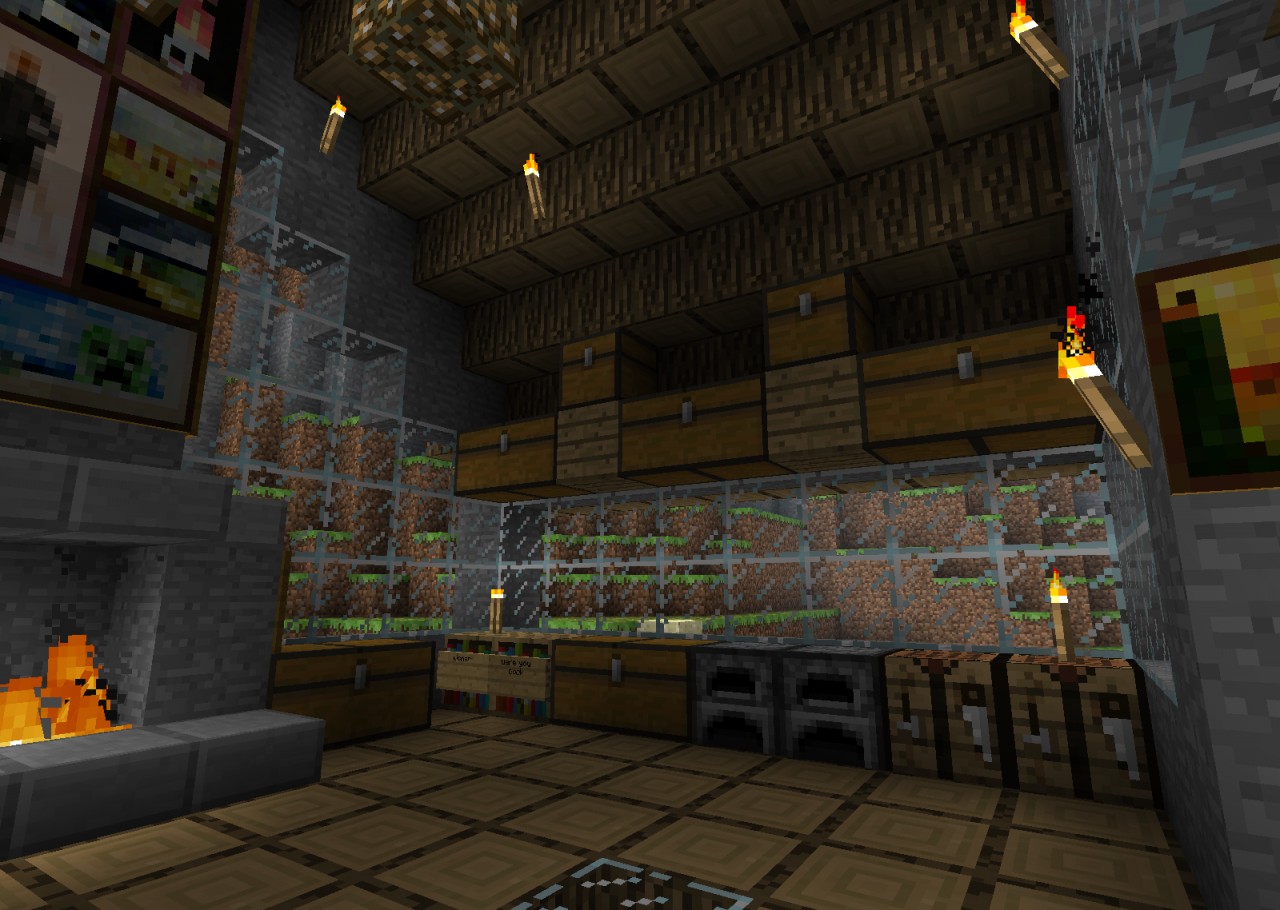 big cool looking cabin, with a fireplace Minecraft Map
