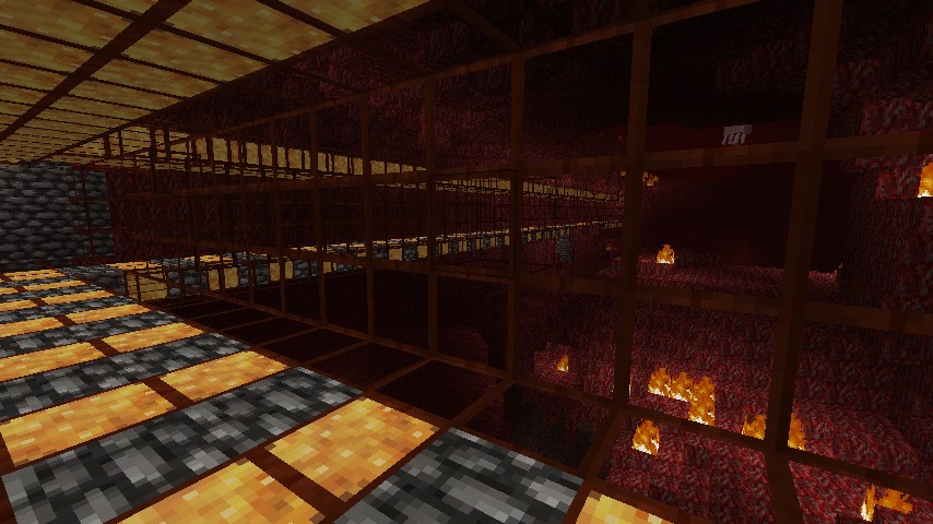 Nether viewing tunnel Minecraft Map