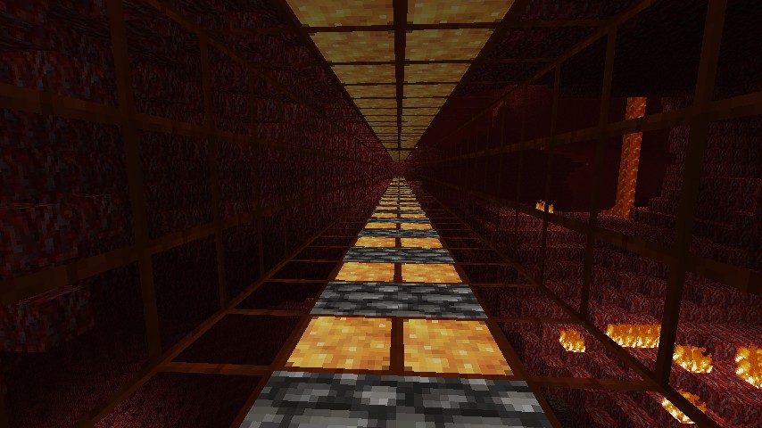 Nether viewing tunnel Minecraft Map
