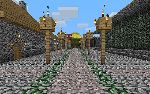 Walled city on an island Minecraft Map