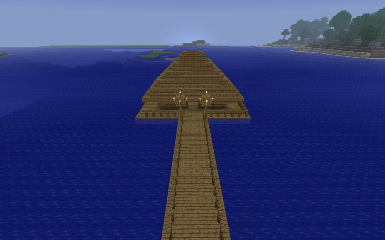 Walled city on an island Minecraft Map