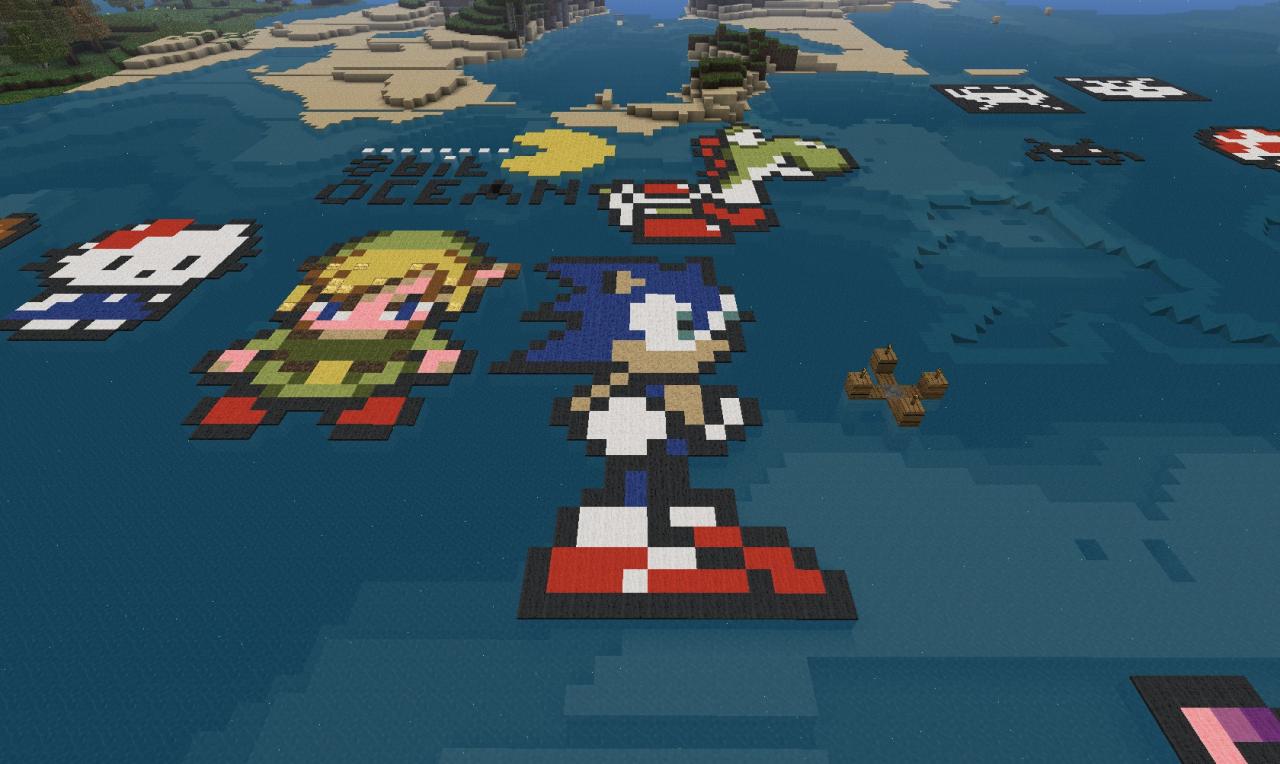 8-bit Ocean Minecraft Map