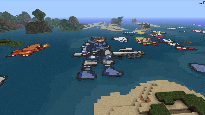 8-bit Ocean Minecraft Map