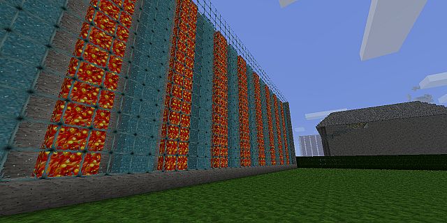 Great wall of water/lava Minecraft Map