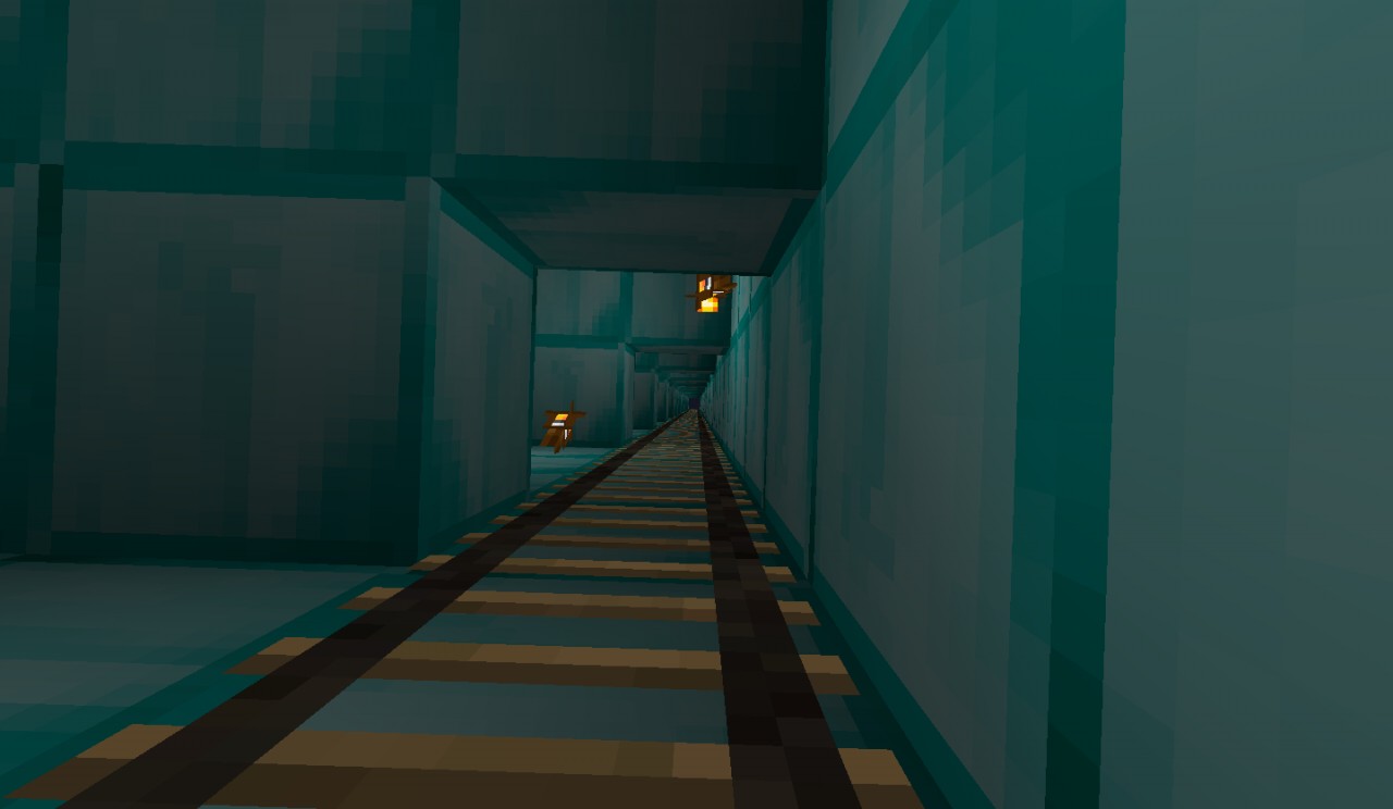 Tower of diamond whit minecart rail . Minecraft Map