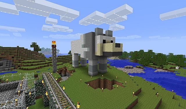 My Large Scale Wolf Project Minecraft Map
