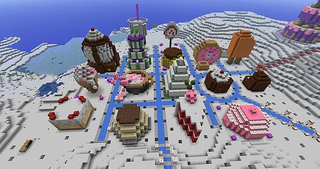 Caketown! | a dessert-themed winter wonderland on the Aurora server ...
