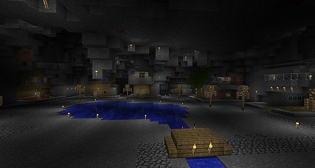 Underground Town Minecraft Map