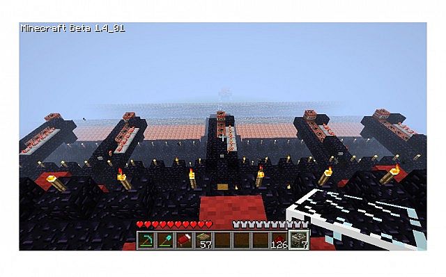 Huge Obsidian Fortress Minecraft Map
